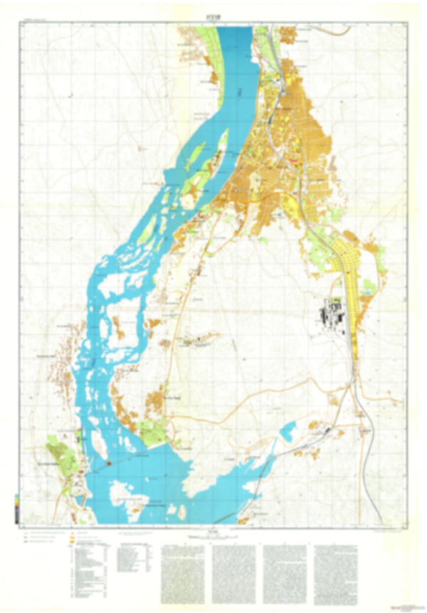 Aswan (Egypt) - Soviet Military City Plans – Longitude Maps