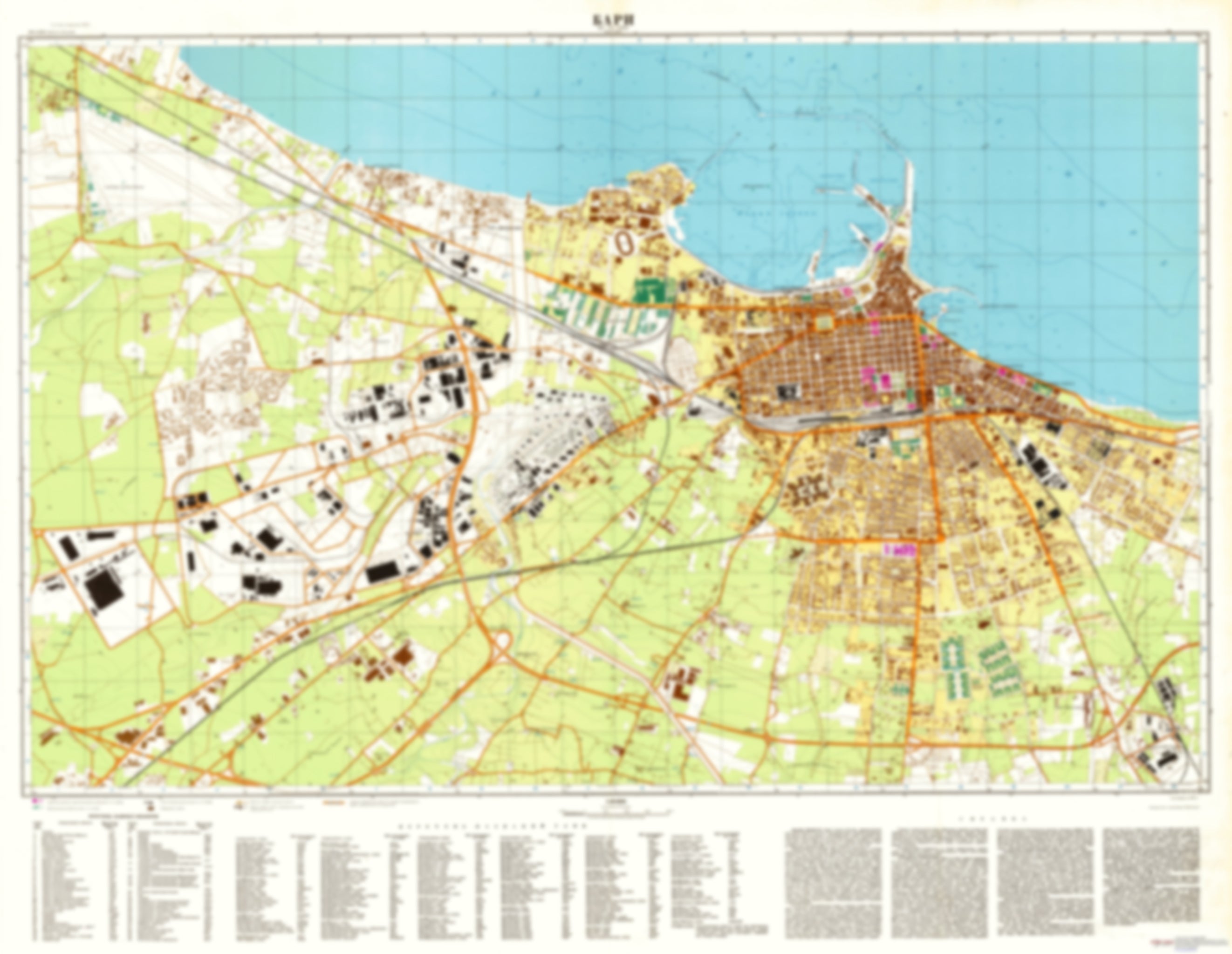 Bari (Italy) - Soviet Military City Plans – Longitude Maps