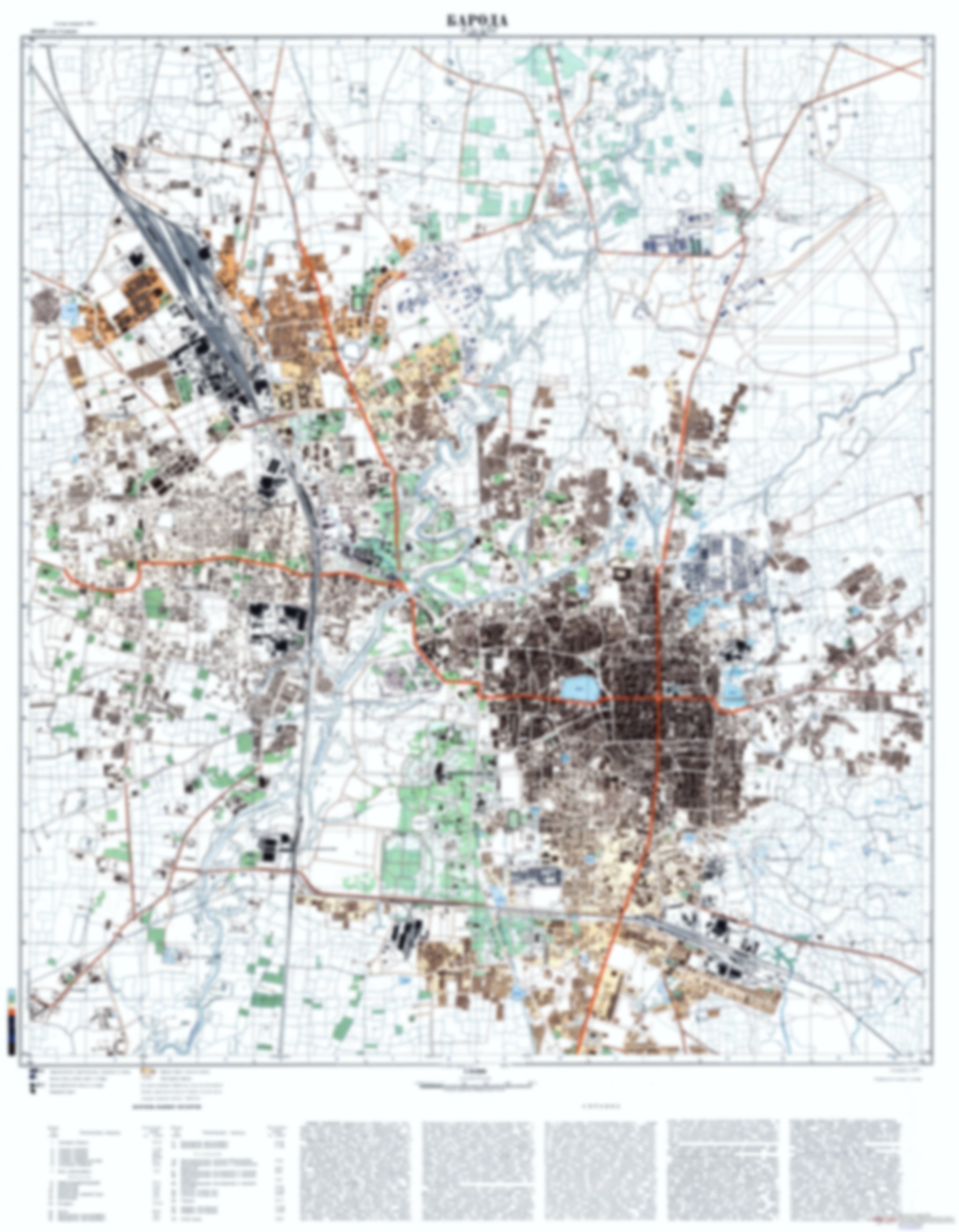 Baroda (India) - Soviet Military City Plans – Longitude Maps