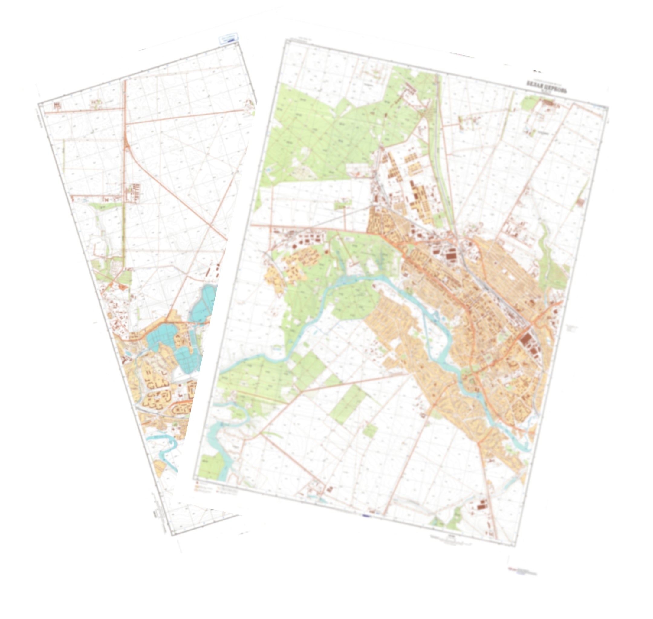 Belaya Tserkov (Ukraine) 2-Sheet Set - Soviet Military City Plans ...