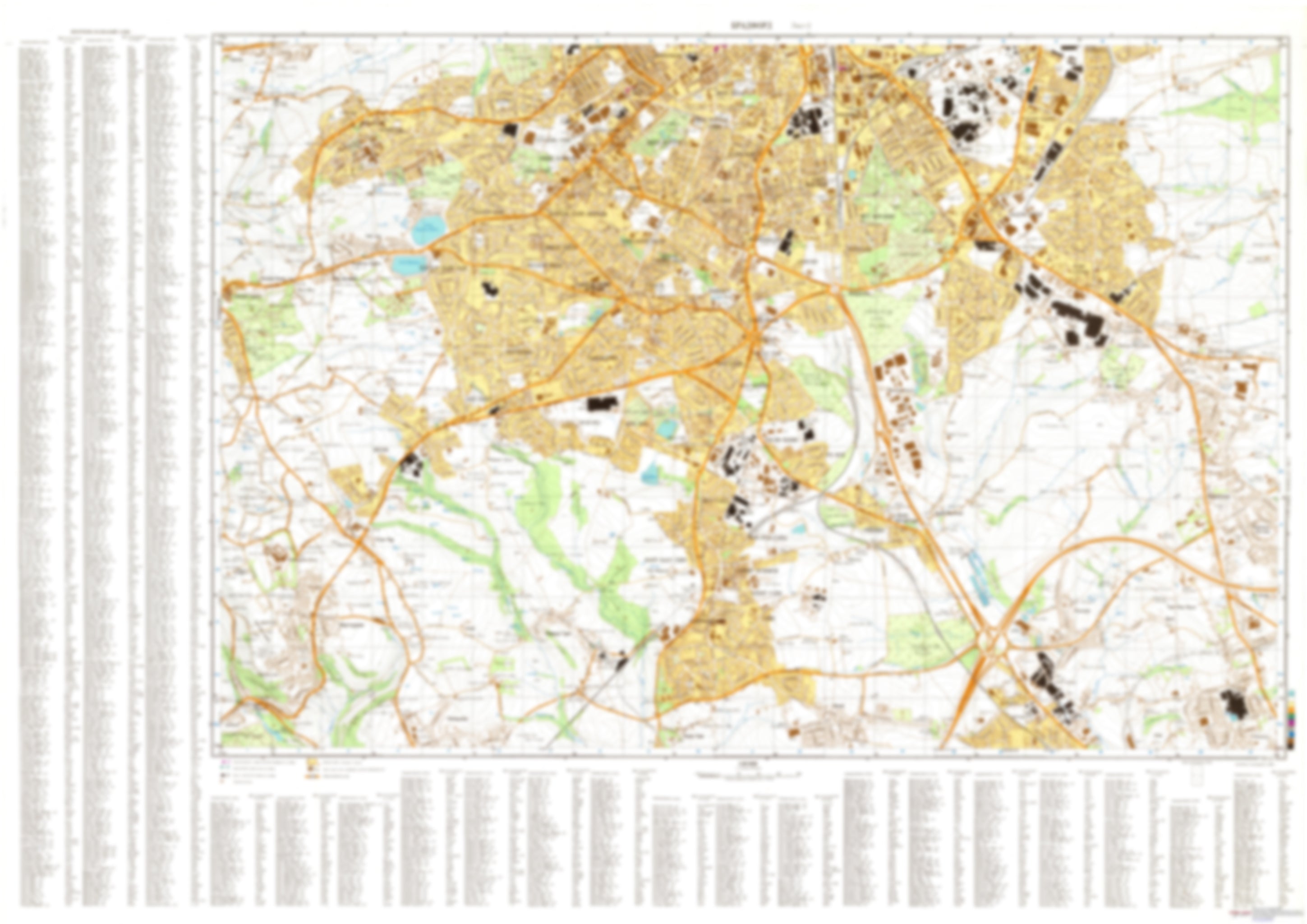 Bradford 2 (UK) - Soviet Military City Plans – Longitude Maps