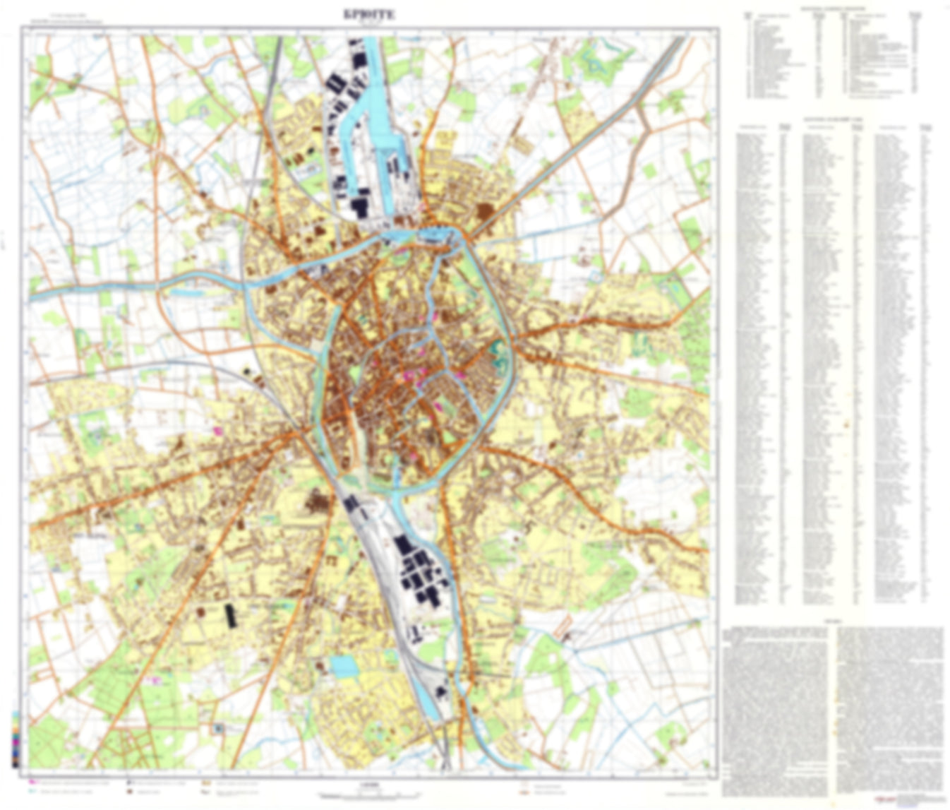 Brugge (Belgium) - Soviet Military City Plans – Longitude Maps