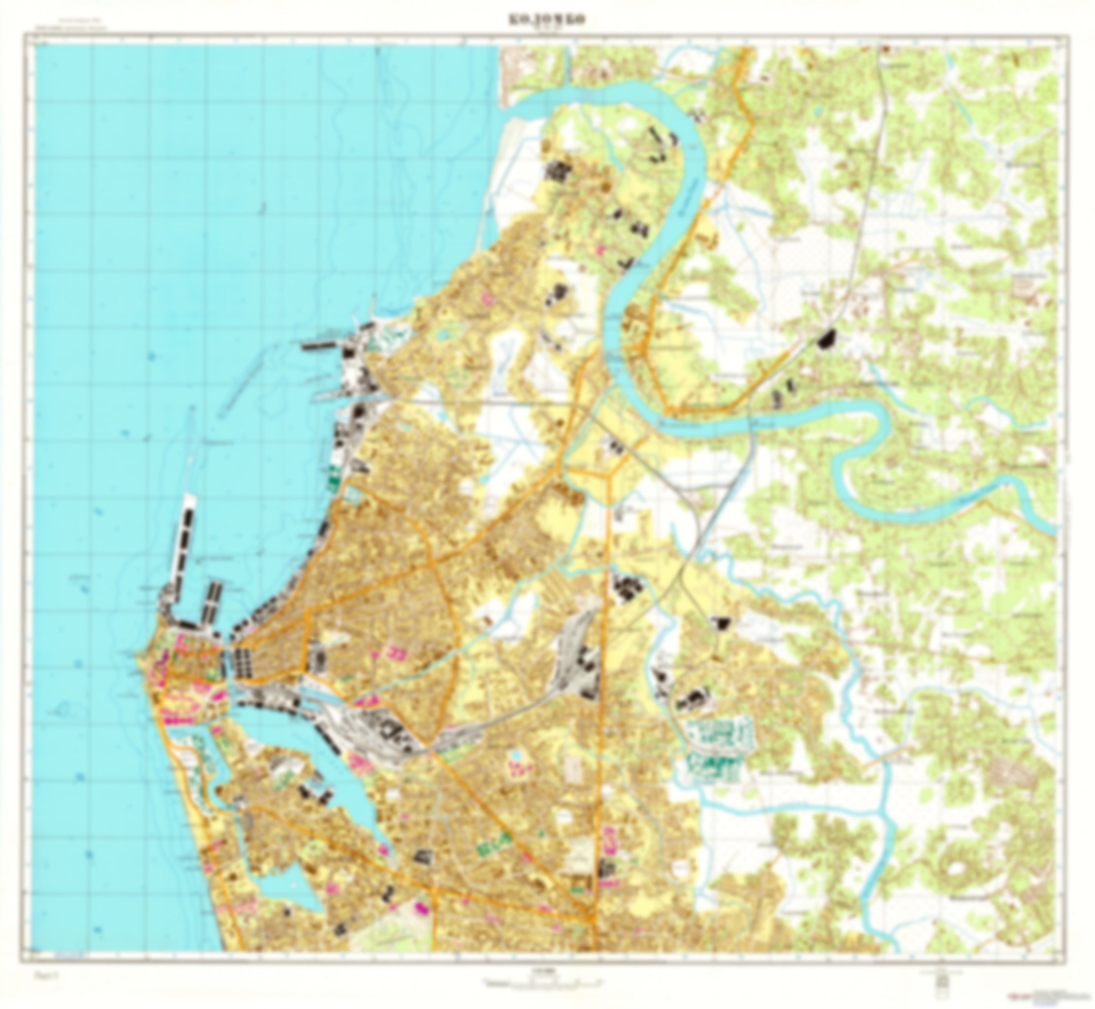 Colombo 1 (Sri Lanka) - Soviet Military City Plans – Longitude Maps