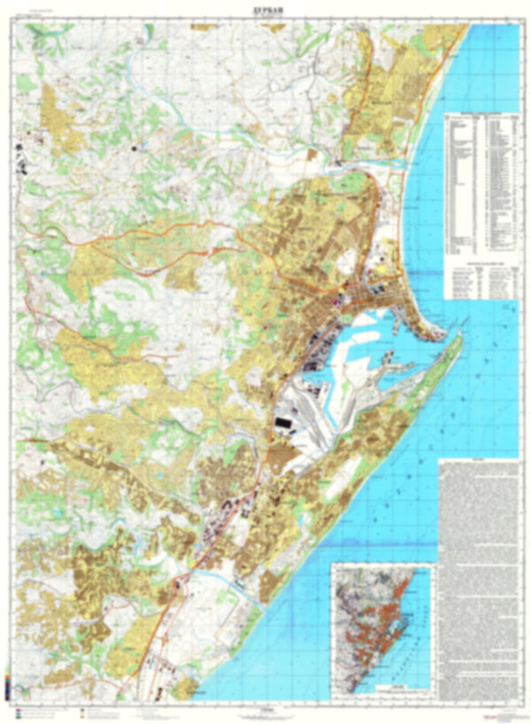 Durban (South Africa) - Soviet Military City Plans – Longitude Maps