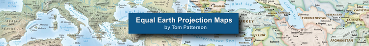 Equal Earth Projection Maps by Tom Patterson – Longitude Maps