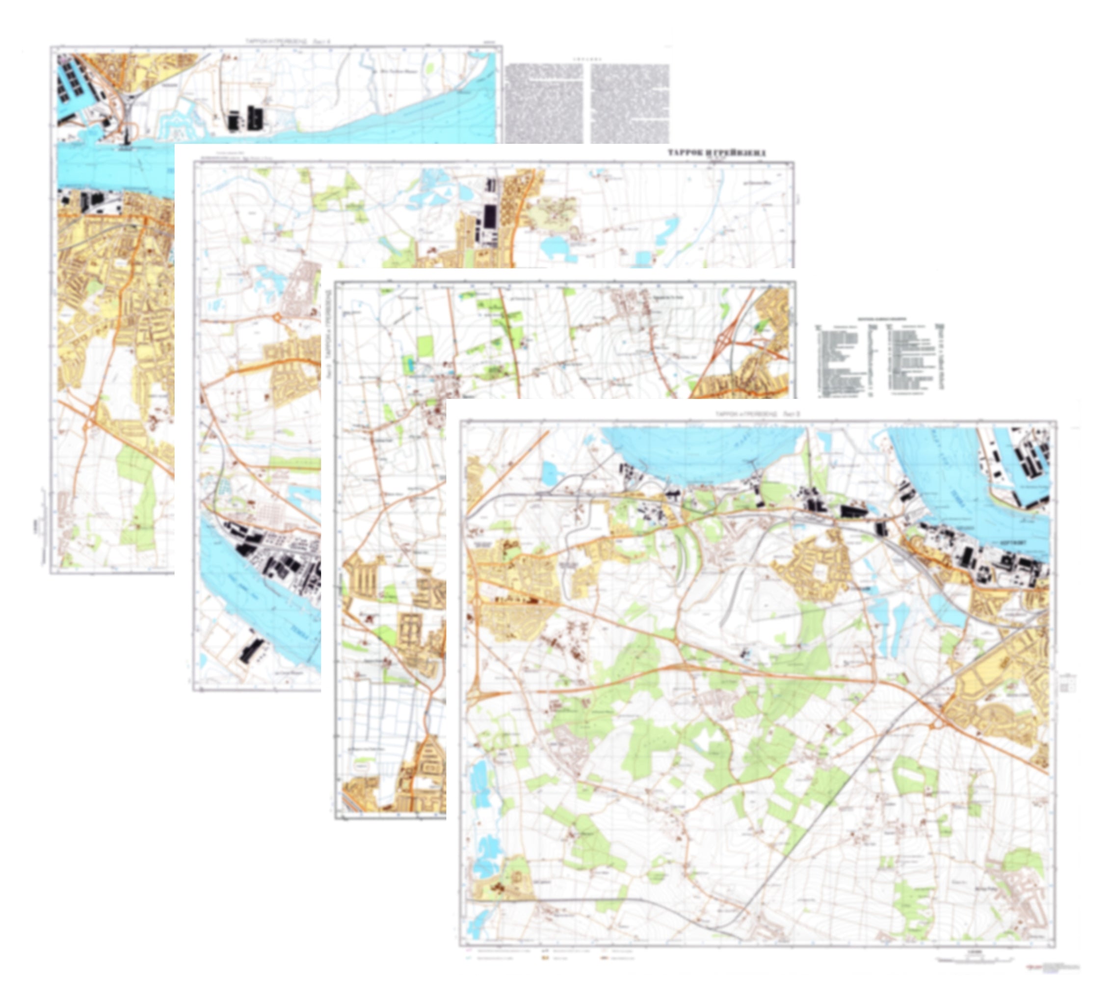 Grays, Gravesend (UK) 4-Sheet Map Set - Soviet Military City Plans ...