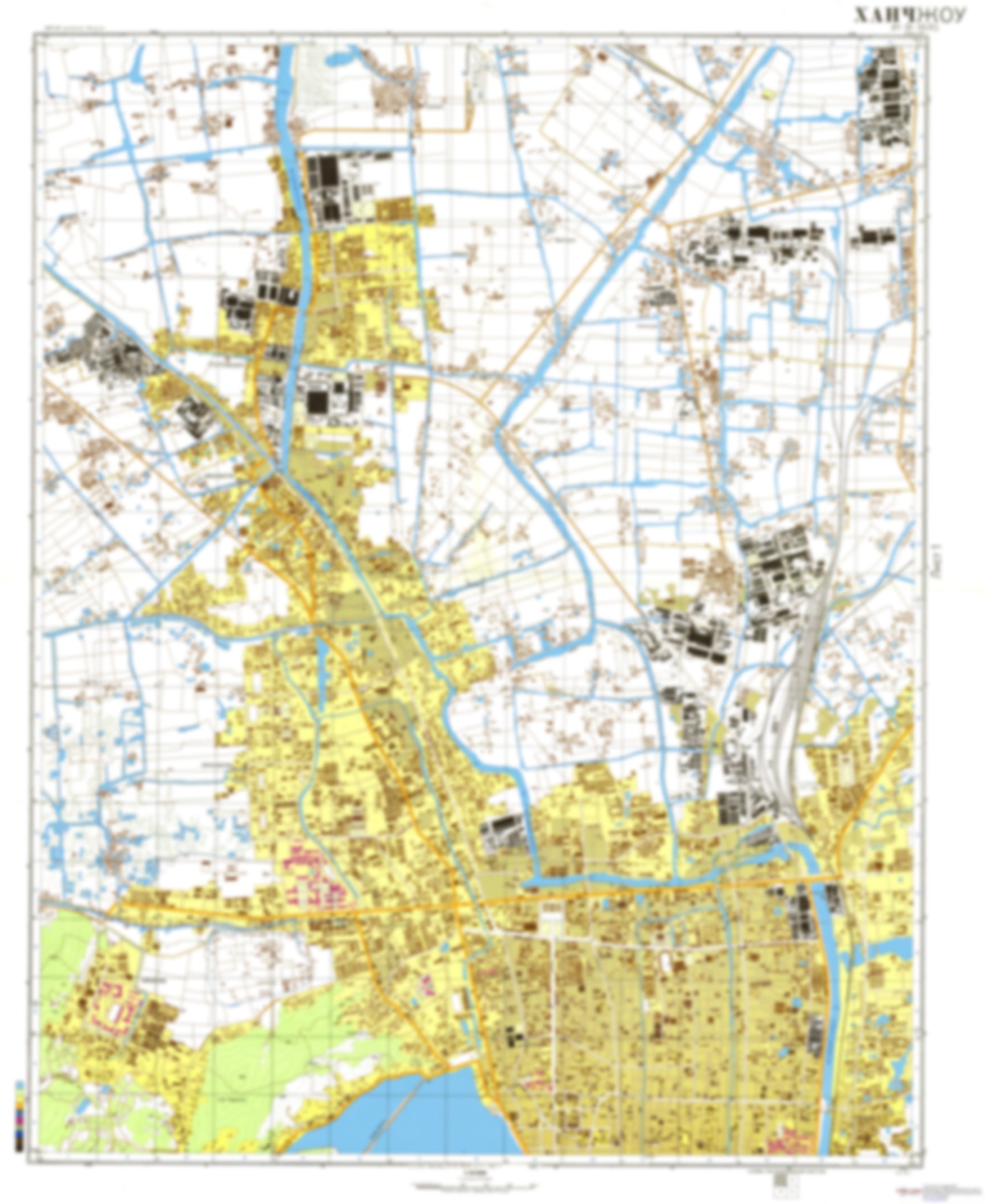 Hangzhou 1 (China) - Soviet Military City Plans – Longitude Maps