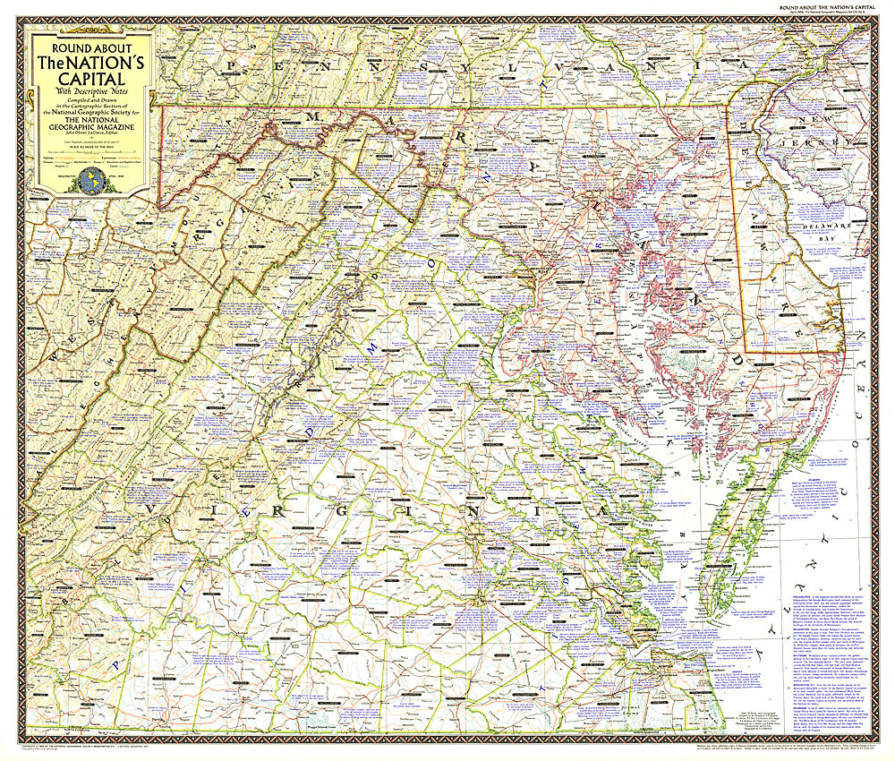 1956 Round About the Nation's Capital – Longitude Maps
