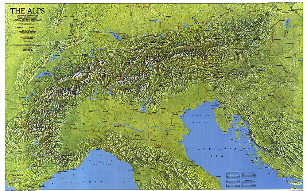 1985 The Alps – Longitude Maps