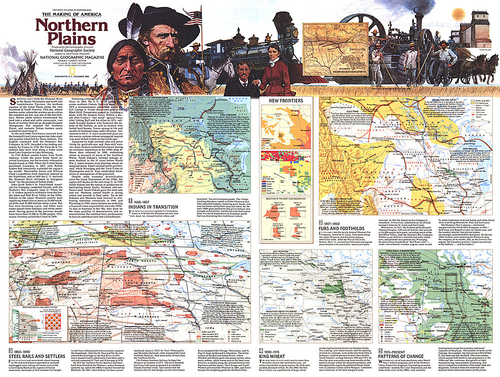 1986 Northern Plains Map Side 2 – Longitude Maps