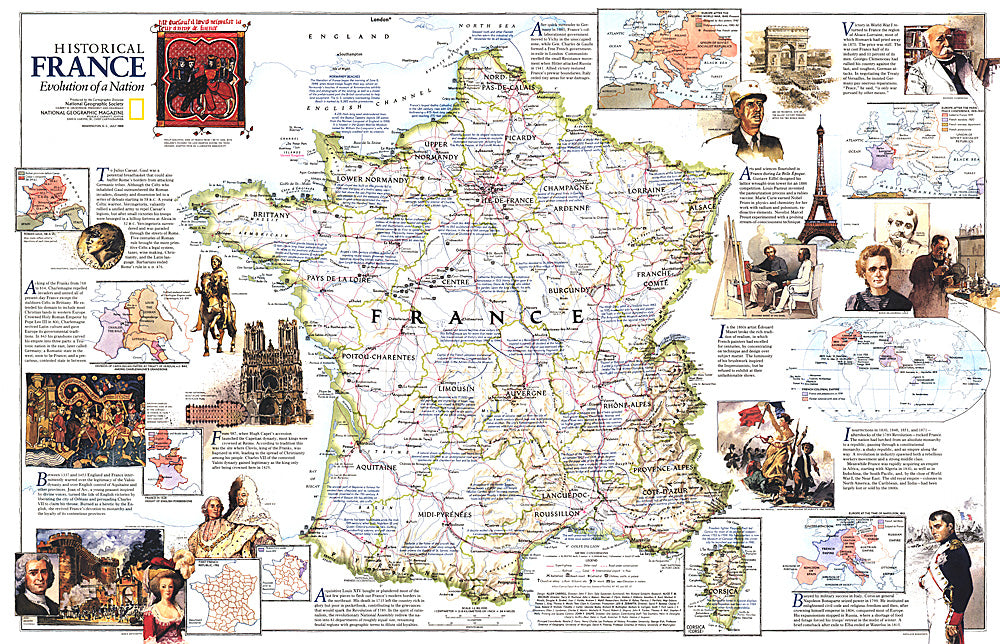 1989 Historical France Map – Longitude Maps