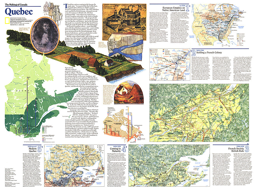 1991 The Making of Canada, Quebec Theme – Longitude Maps
