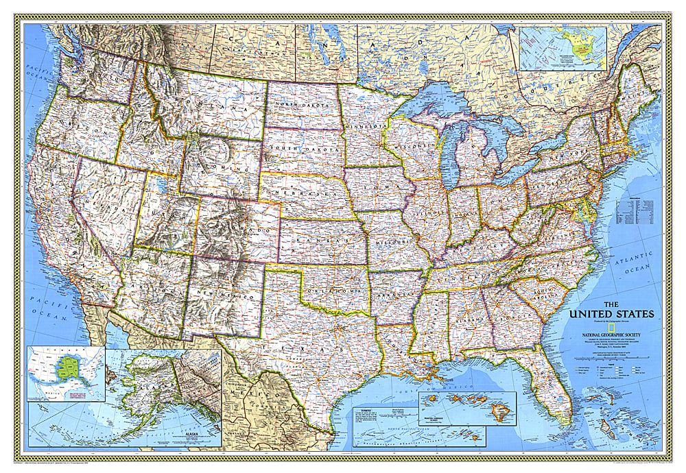 1993 United States Map – Longitude Maps