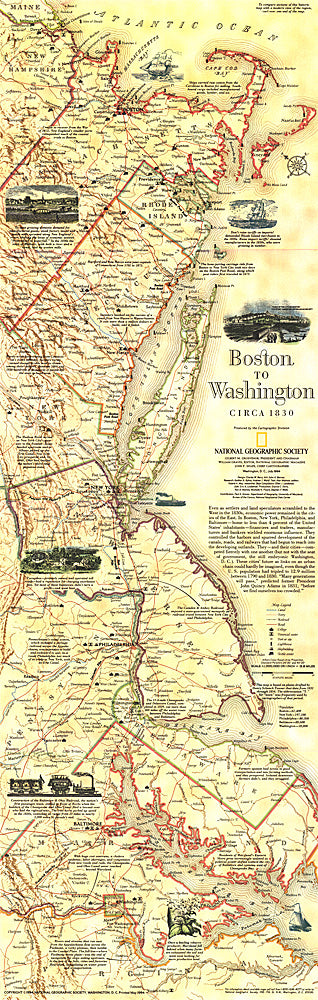 1830 Boston To Washington Circa 1830 Map – Longitude Maps