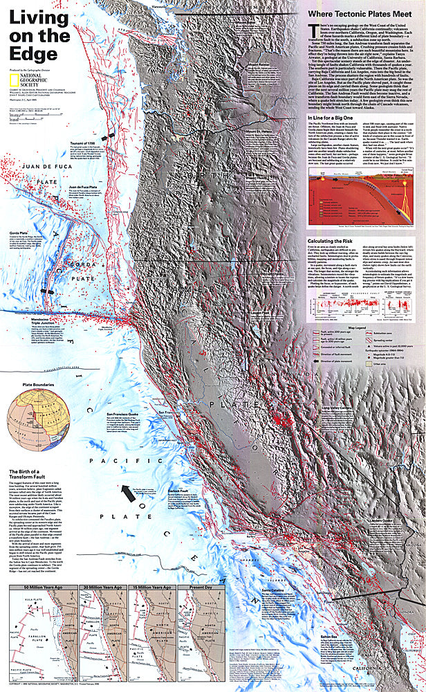 1995 Living on the Edge Map – Longitude Maps