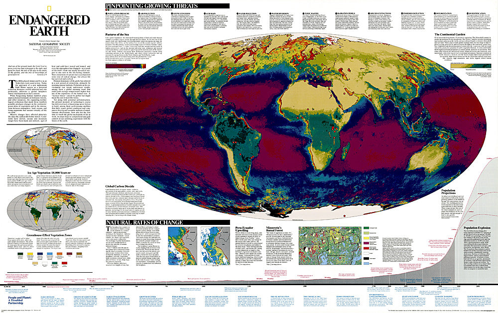 1997 Endangered Earth Map – Longitude Maps