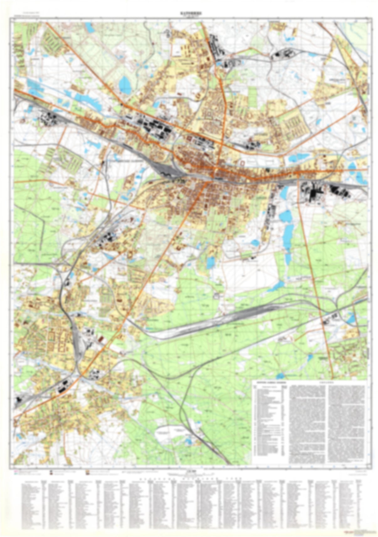 Katowice (Poland) - Soviet Military City Plans – Longitude Maps