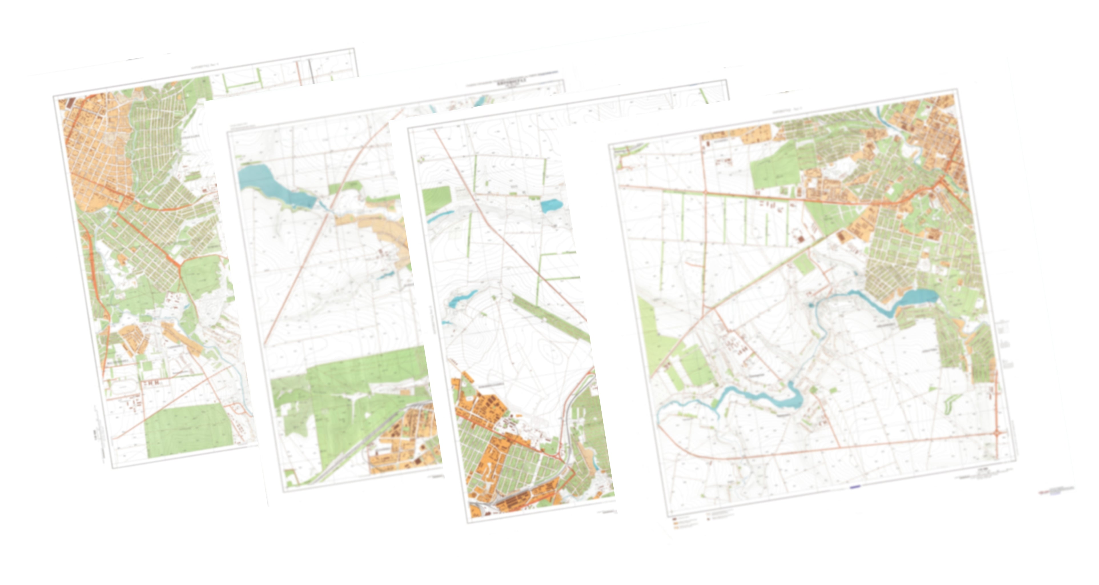 Kirovograd (Ukraine) 4-Sheet Map Set - Soviet Military City Plans ...