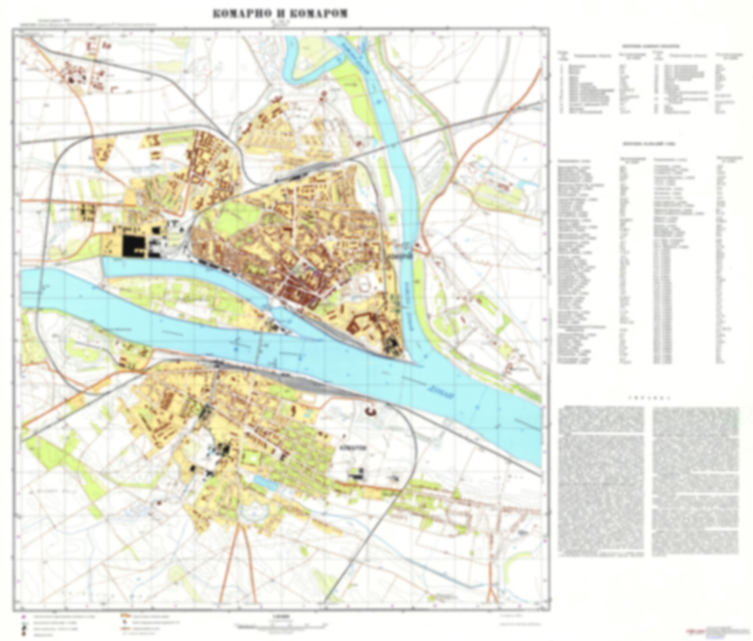 Komarno (Hungary) - Soviet Military City Plans – Longitude Maps