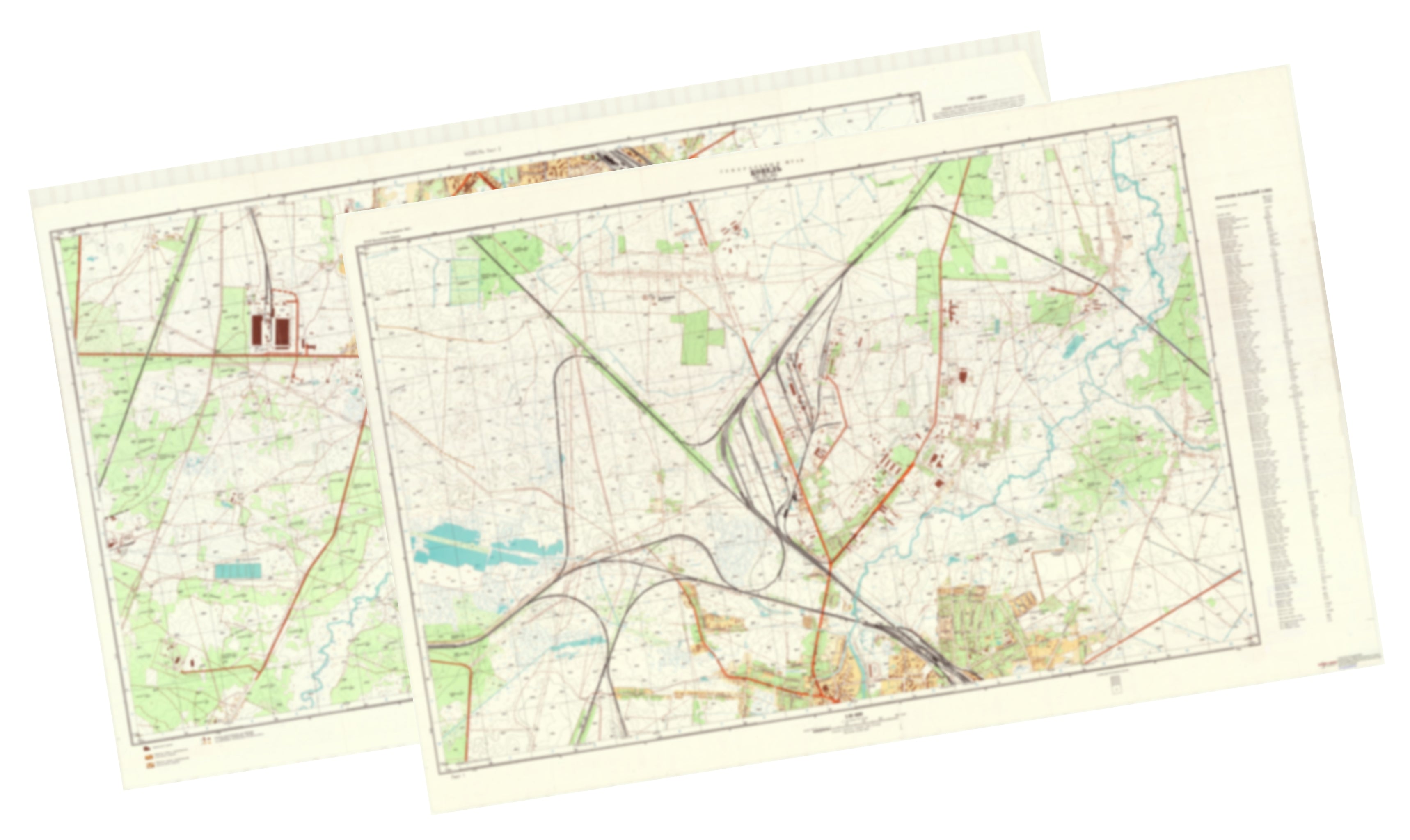 Kovel (Ukraine) 2-Sheet Set - Soviet Military City Plans – Longitude Maps