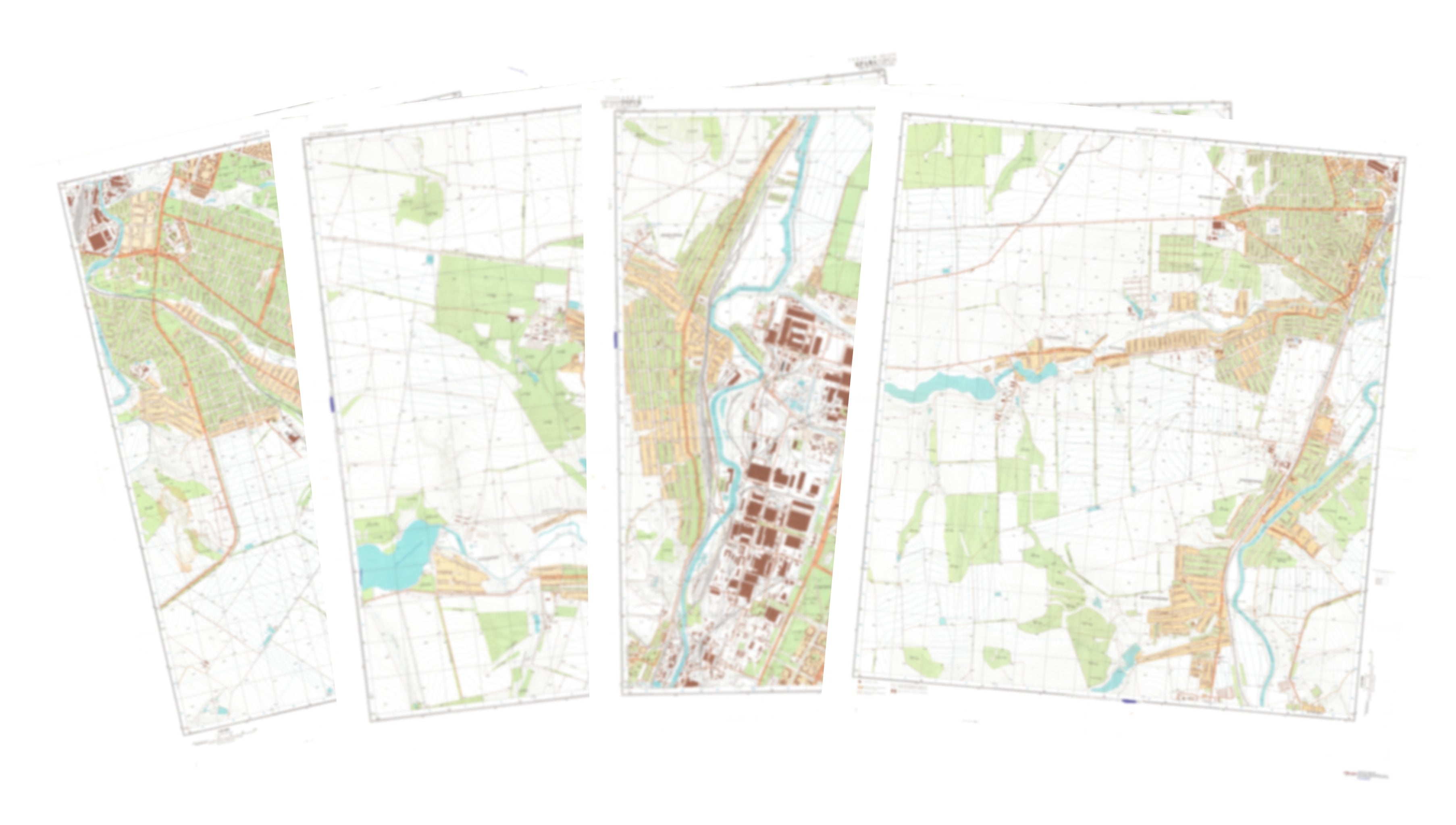 Kramatorsk (Ukraine) 4-Sheet Map Set - Soviet Military City Plans ...