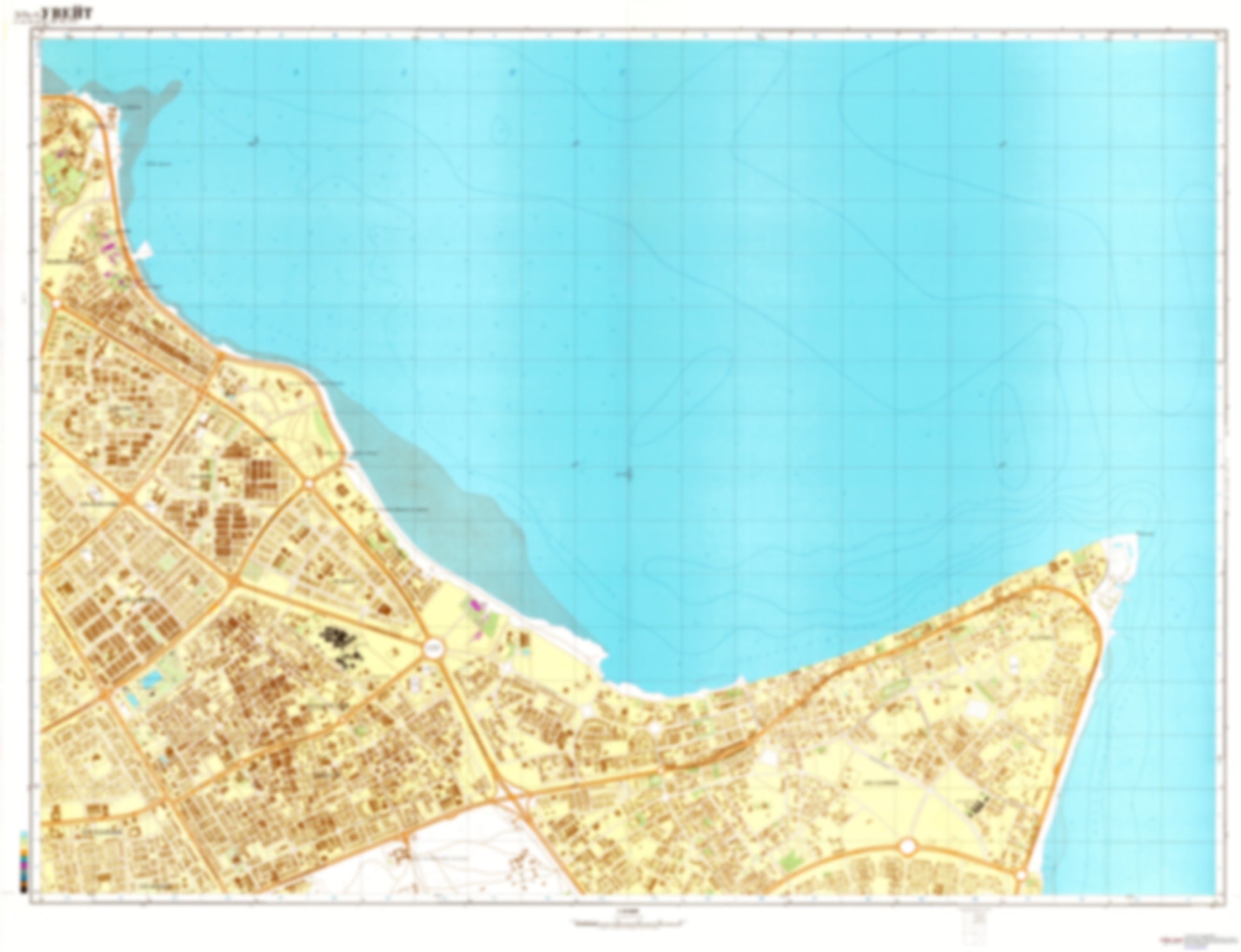 Kuwait 2 (Kuwait) - Soviet Military City Plans – Longitude Maps