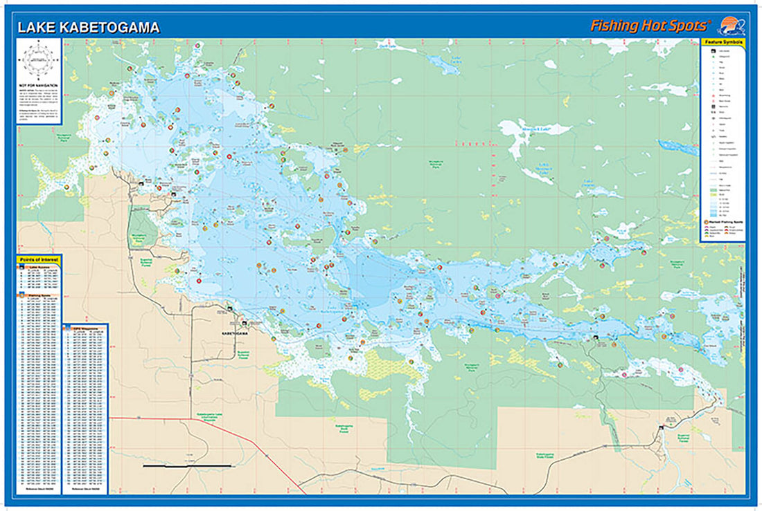 L138 - Kabetogama Lake Fishing Wall Map – Longitude Maps