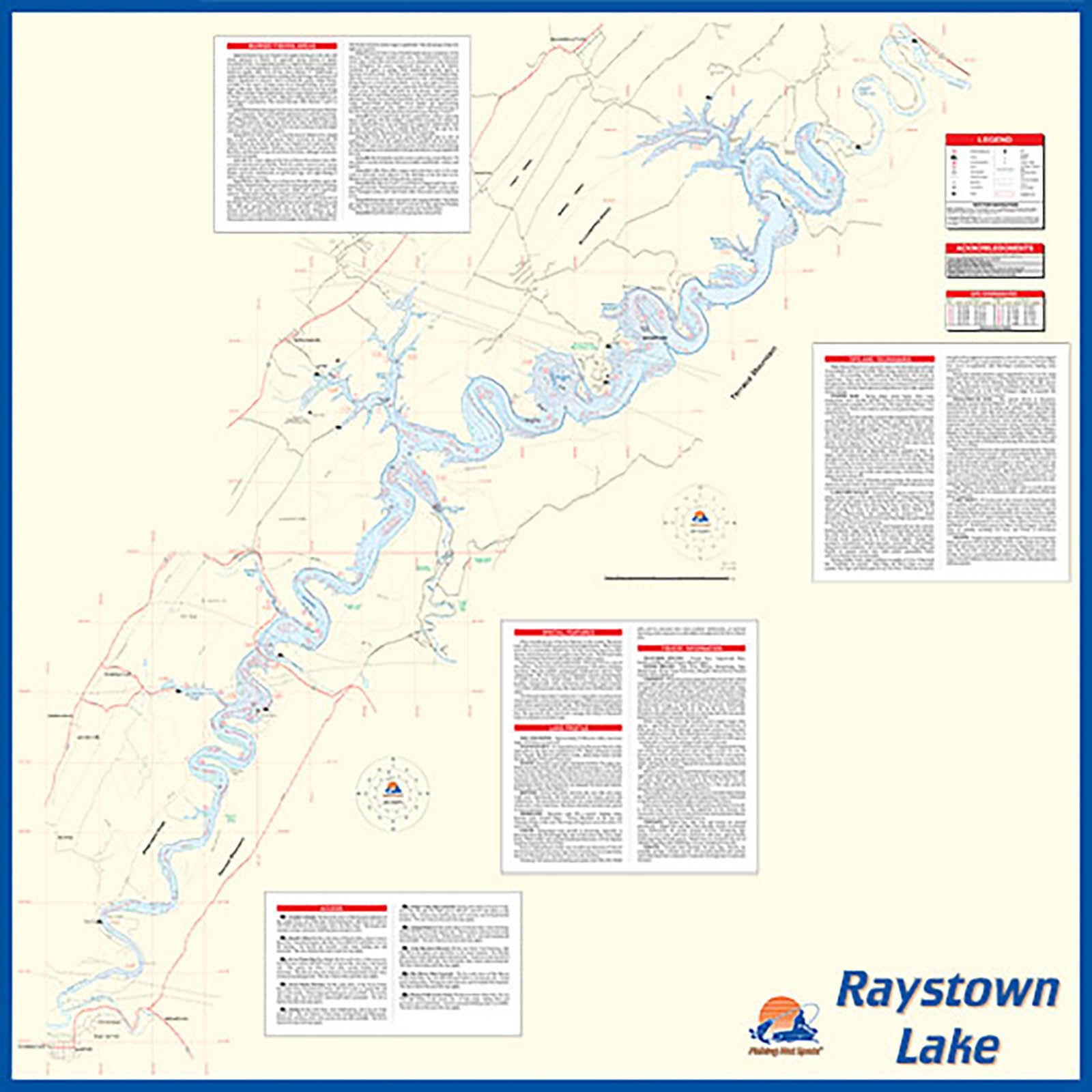 L399 - Raystown Lake Fishing Wall Map – Longitude Maps