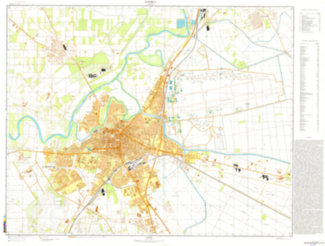 Larissa (Greece) - Soviet Military City Plans – Longitude Maps