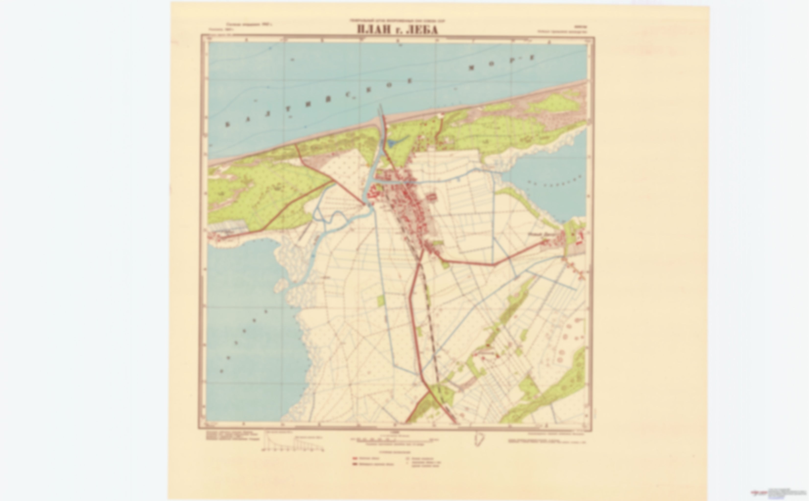 Leba (Poland) - Soviet Military City Plans – Longitude Maps