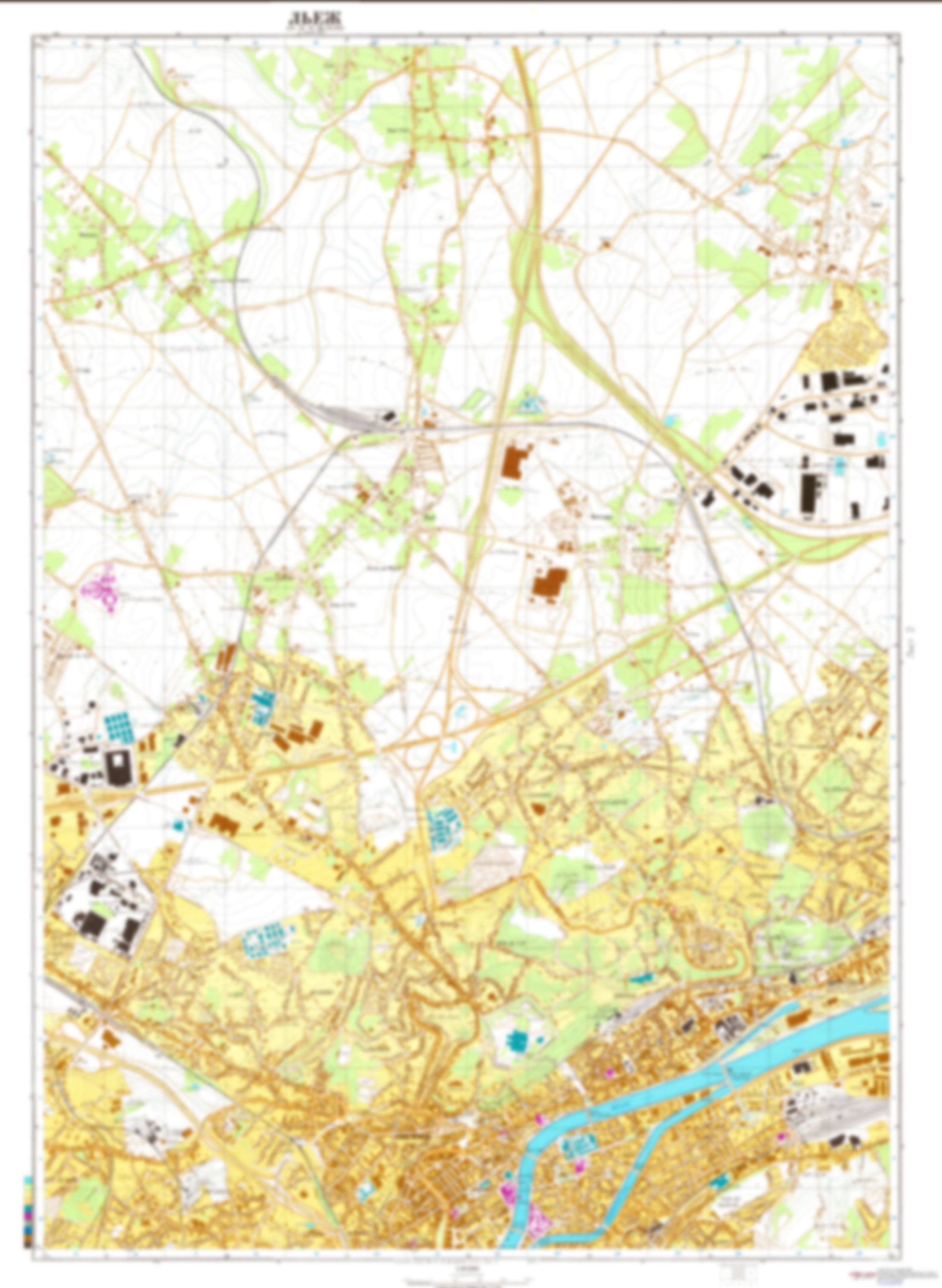 Liege 2 (Belgium) - Soviet Military City Plans – Longitude Maps