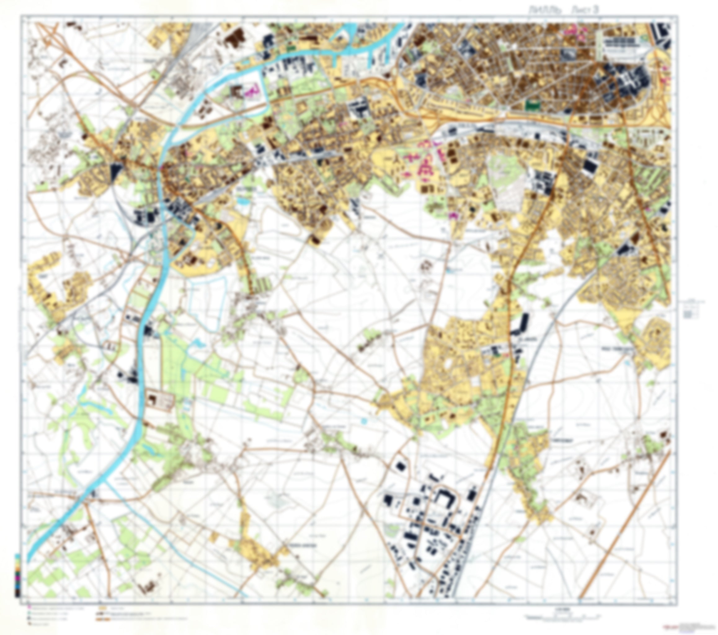 Lille 3 (France) - Soviet Military City Plans – Longitude Maps