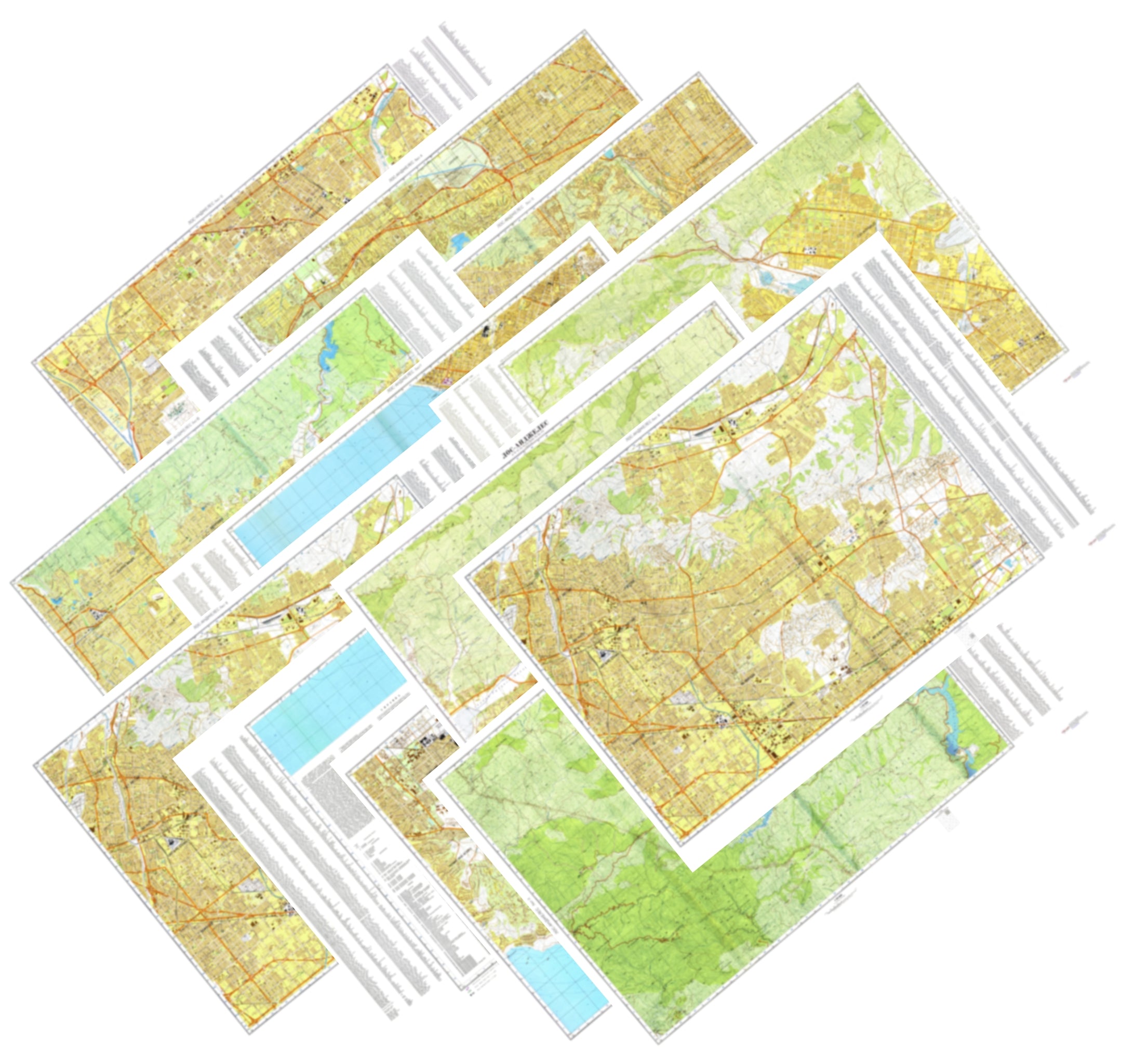 Los Angeles, CA (USA) 12-Sheet Set - Soviet Military City Plans ...