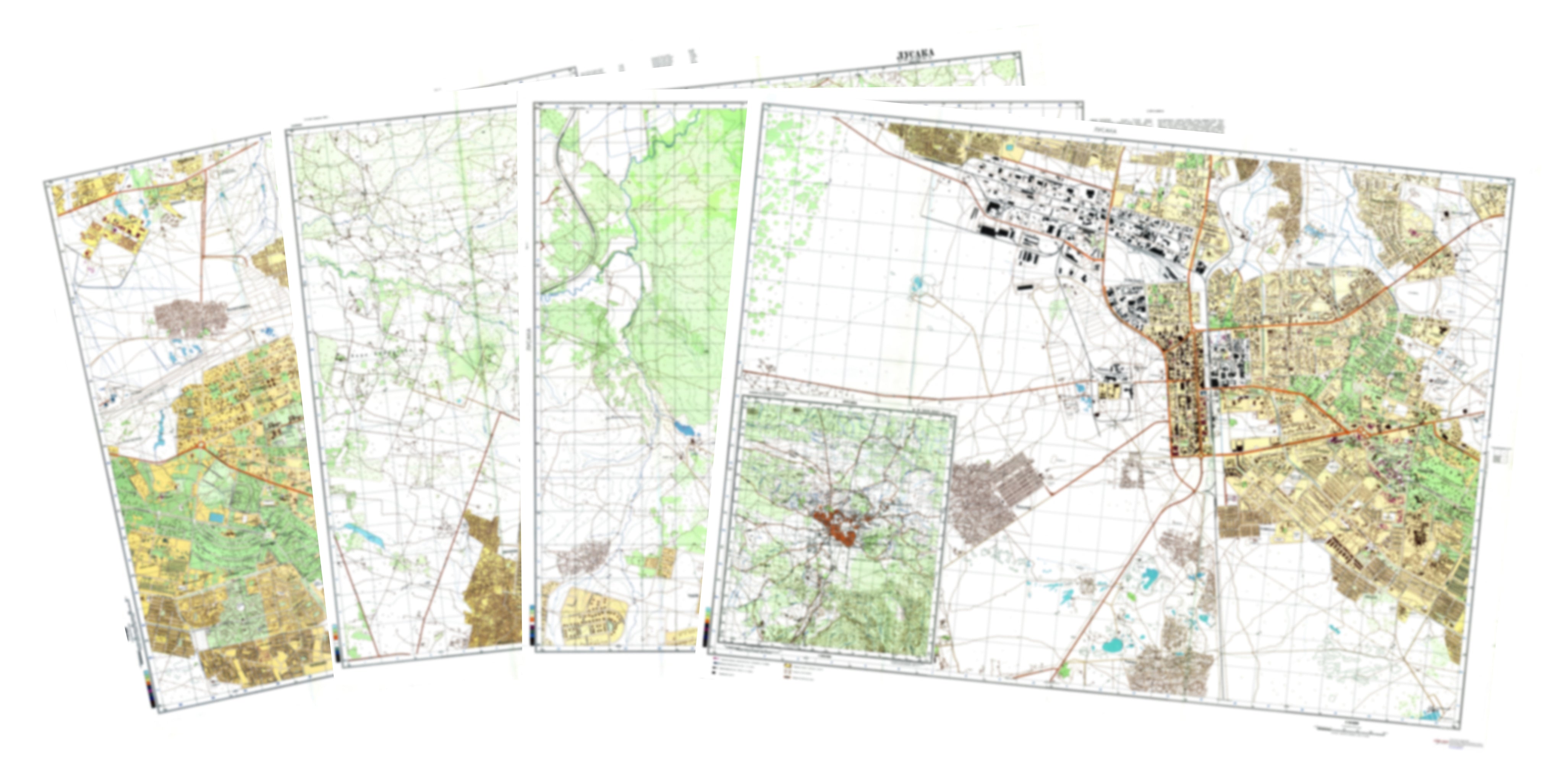 Lusaka (Zambia) 4-Sheet Map Set - Soviet Military City Plans ...