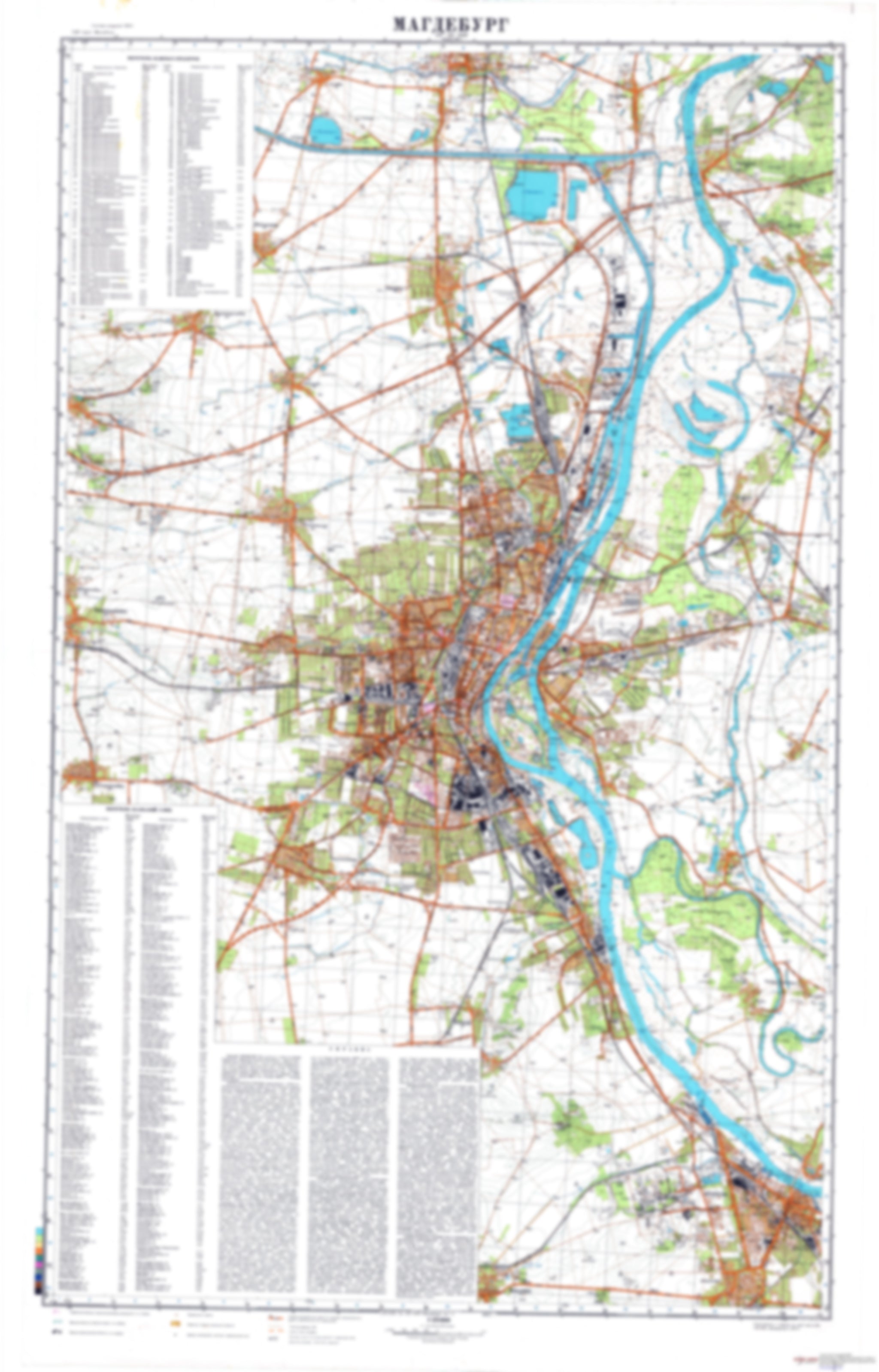 Magdeburg (Germany) - Soviet Military City Plans – Longitude Maps