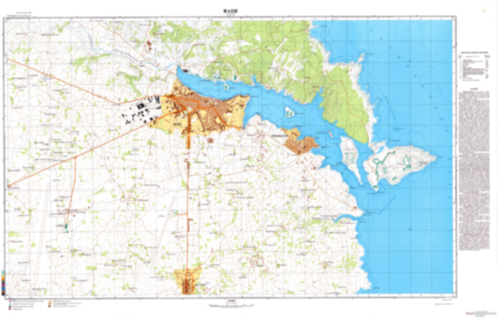Mao (Spain) - Soviet Military City Plans – Longitude Maps
