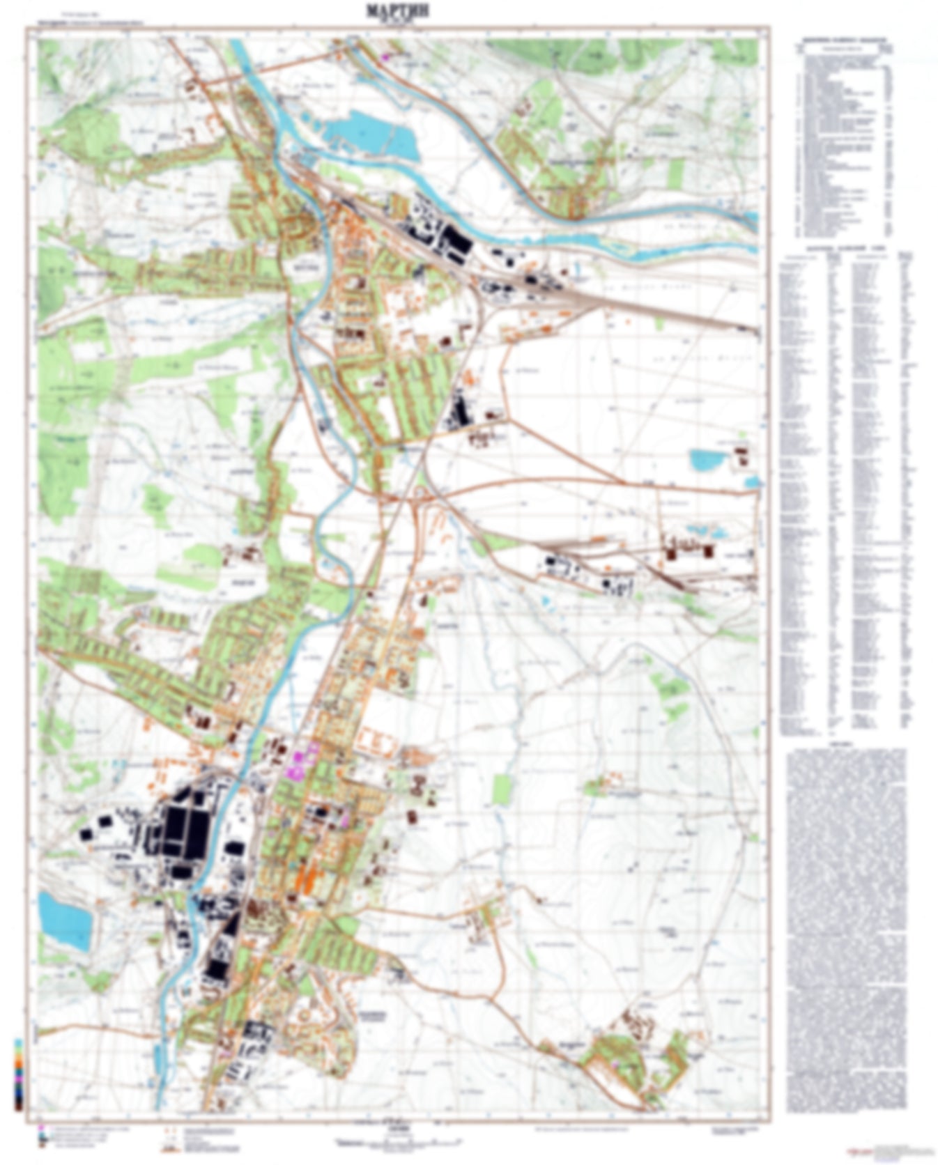 Martin (Slovakia) - Soviet Military City Plans – Longitude Maps