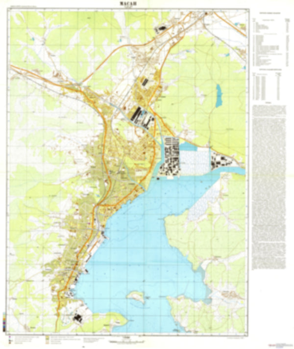 Masan (South Korea) - Soviet Military City Plans – Longitude Maps