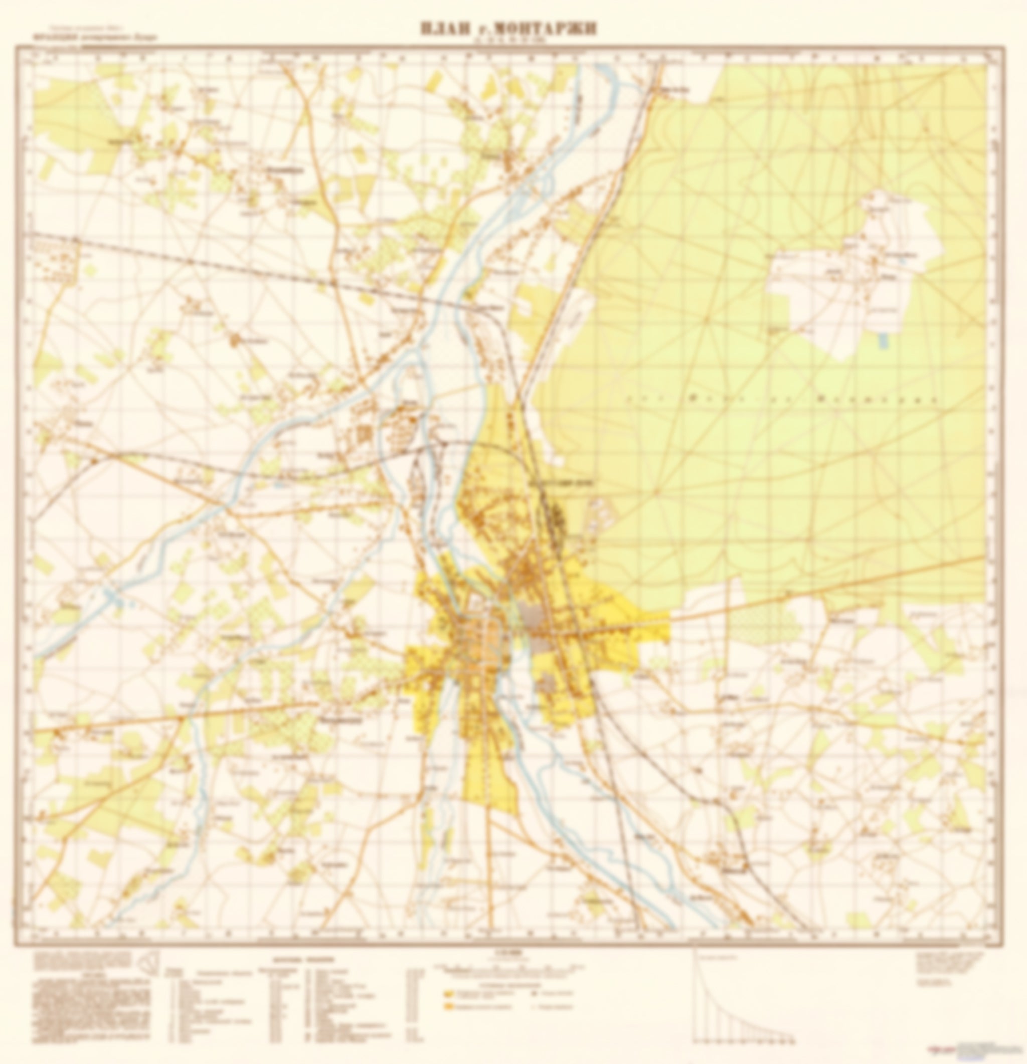 Montargis (France) - Soviet Military City Plans – Longitude Maps