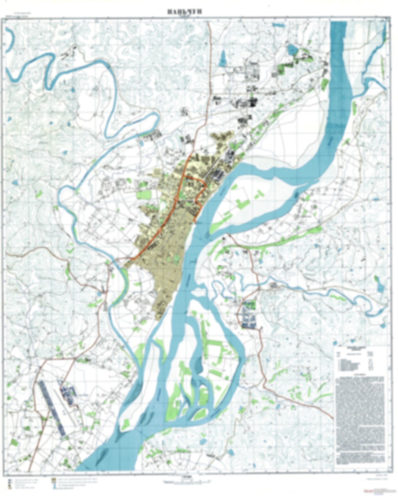 Nanchong (China) - Soviet Military City Plans – Longitude Maps