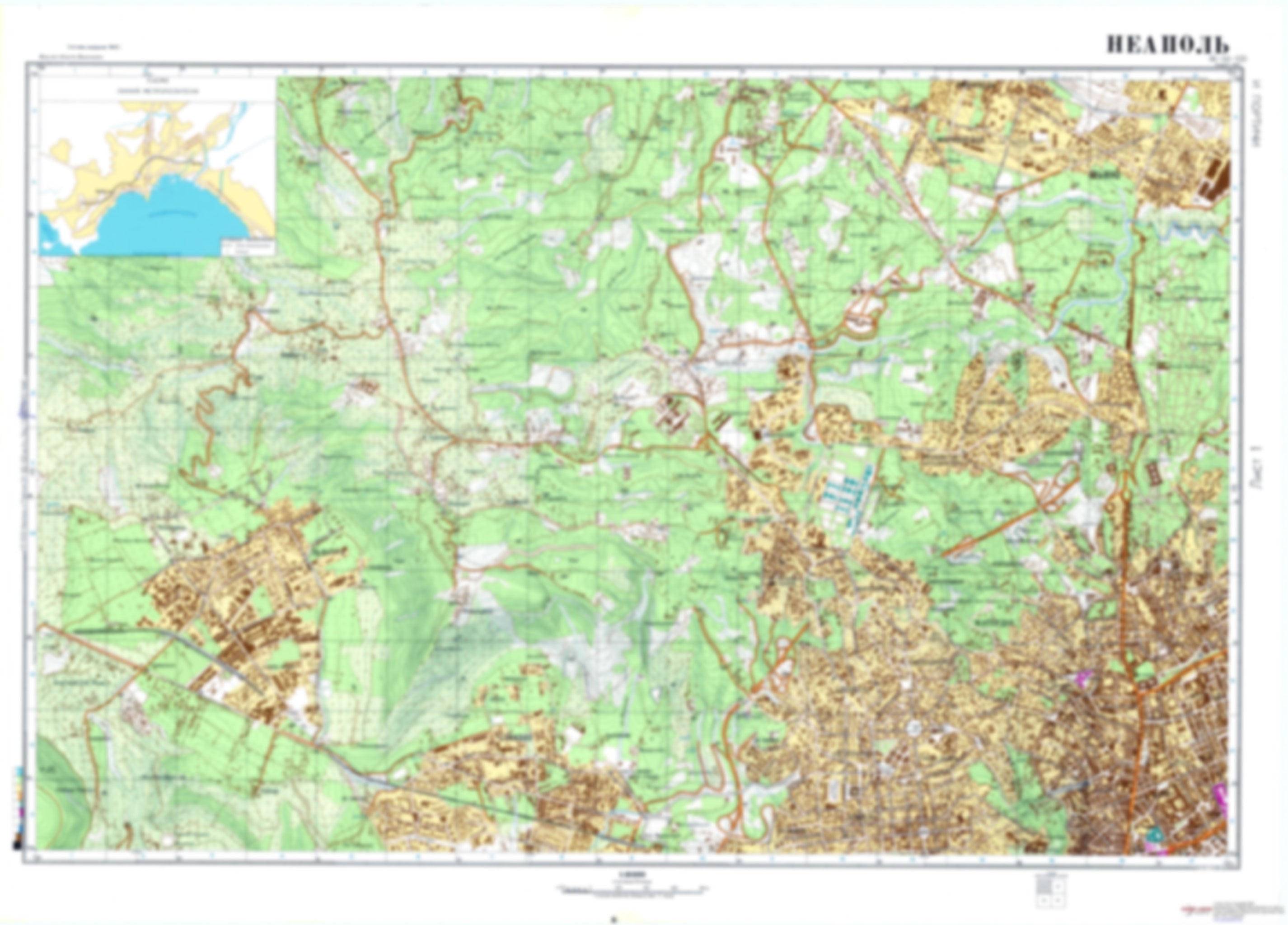 Napoli, Portici 1 (Italy) - Soviet Military City Plans – Longitude Maps