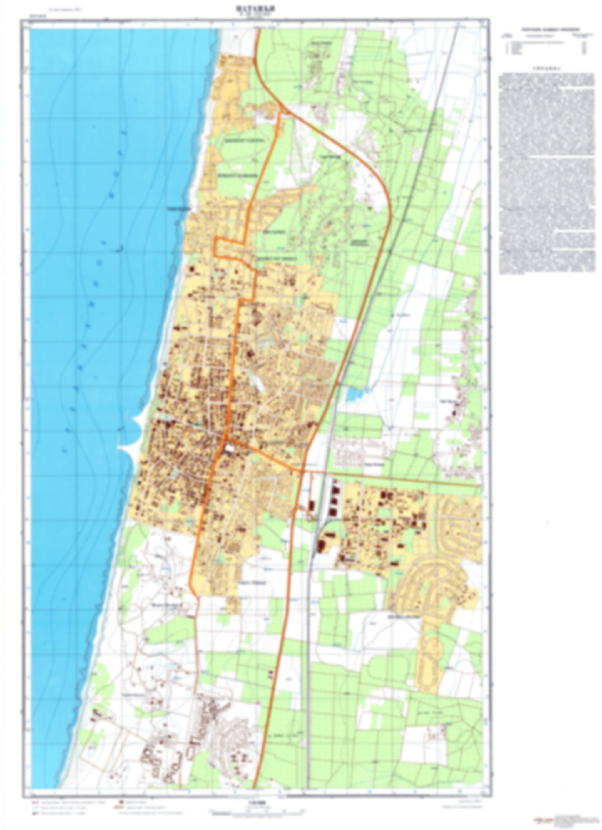 Natanya (Israel) - Soviet Military City Plans – Longitude Maps
