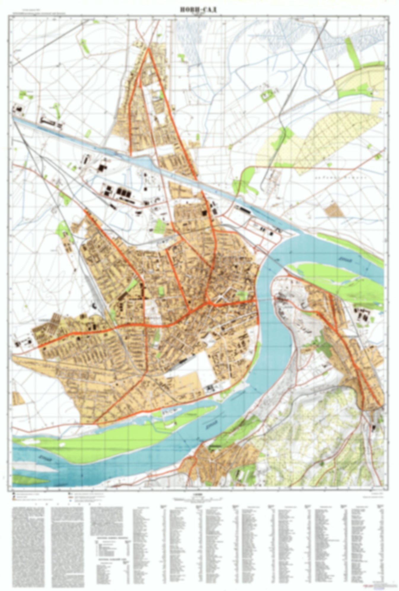 Novi Sad (Serbia) - Soviet Military City Plans – Longitude Maps