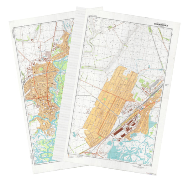 Novomoskovsk (Ukraine) 2-Sheet Set - Soviet Military City Plans ...