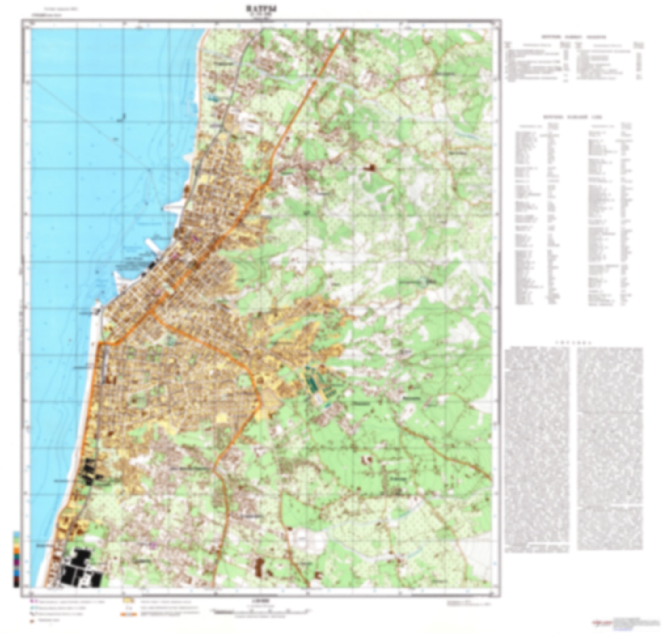 Patras (Greece) - Soviet Military City Plans – Longitude Maps