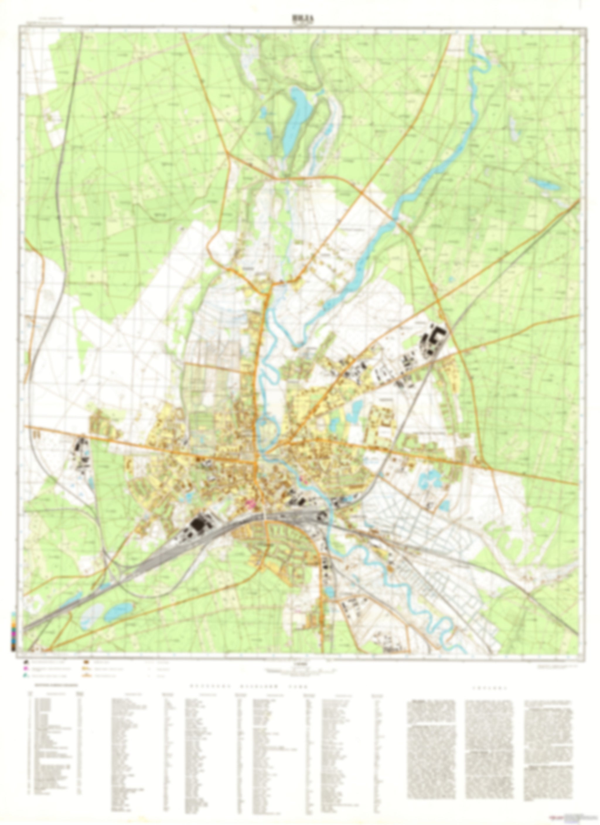 Pila (Poland) - Soviet Military City Plans – Longitude Maps