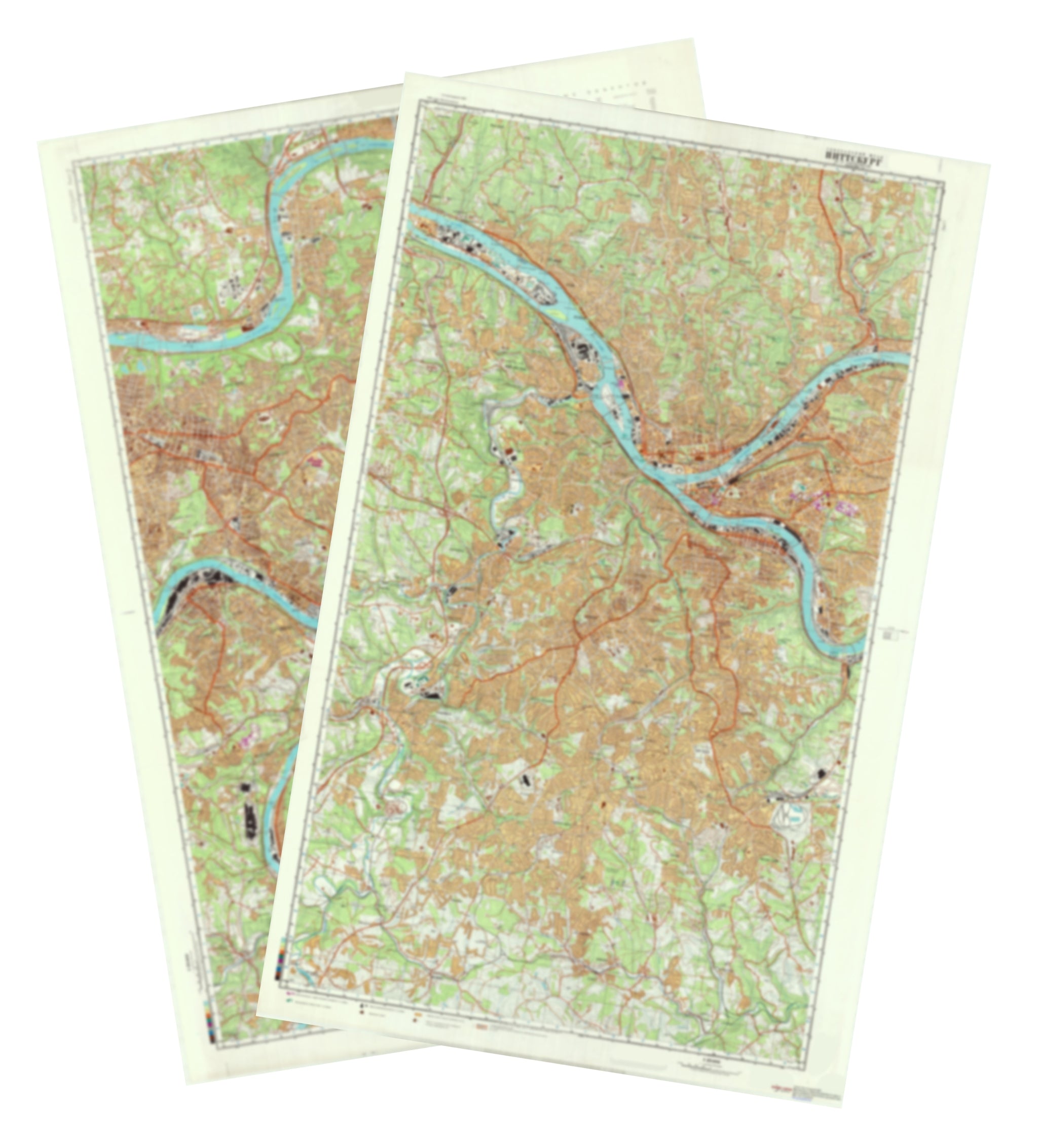 Pittsburgh, PA (USA) 2-Sheet Set - Soviet Military City Plans ...