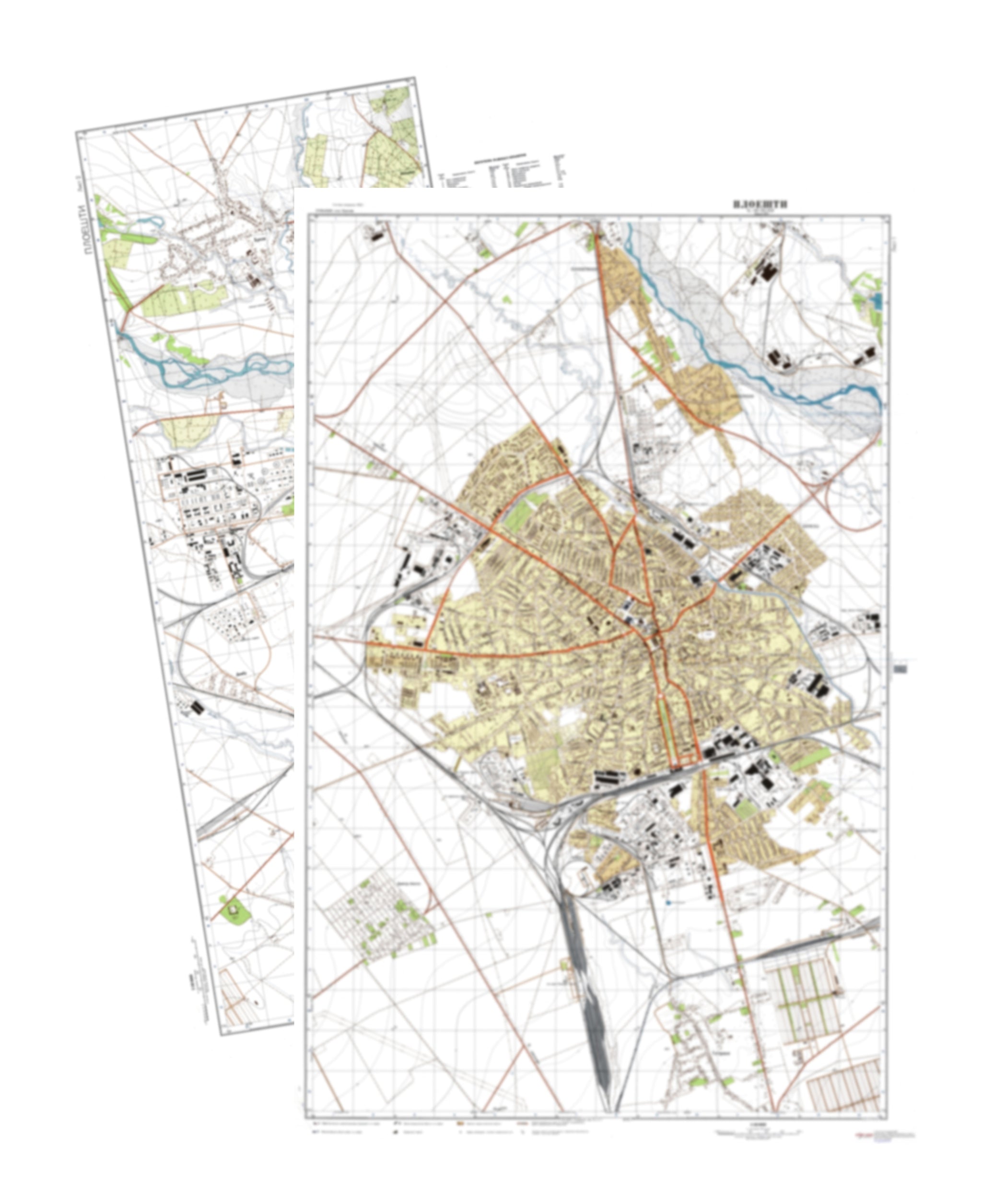 Ploiesti (Romania) 2-Sheet Set - Soviet Military City Plans – Longitude ...