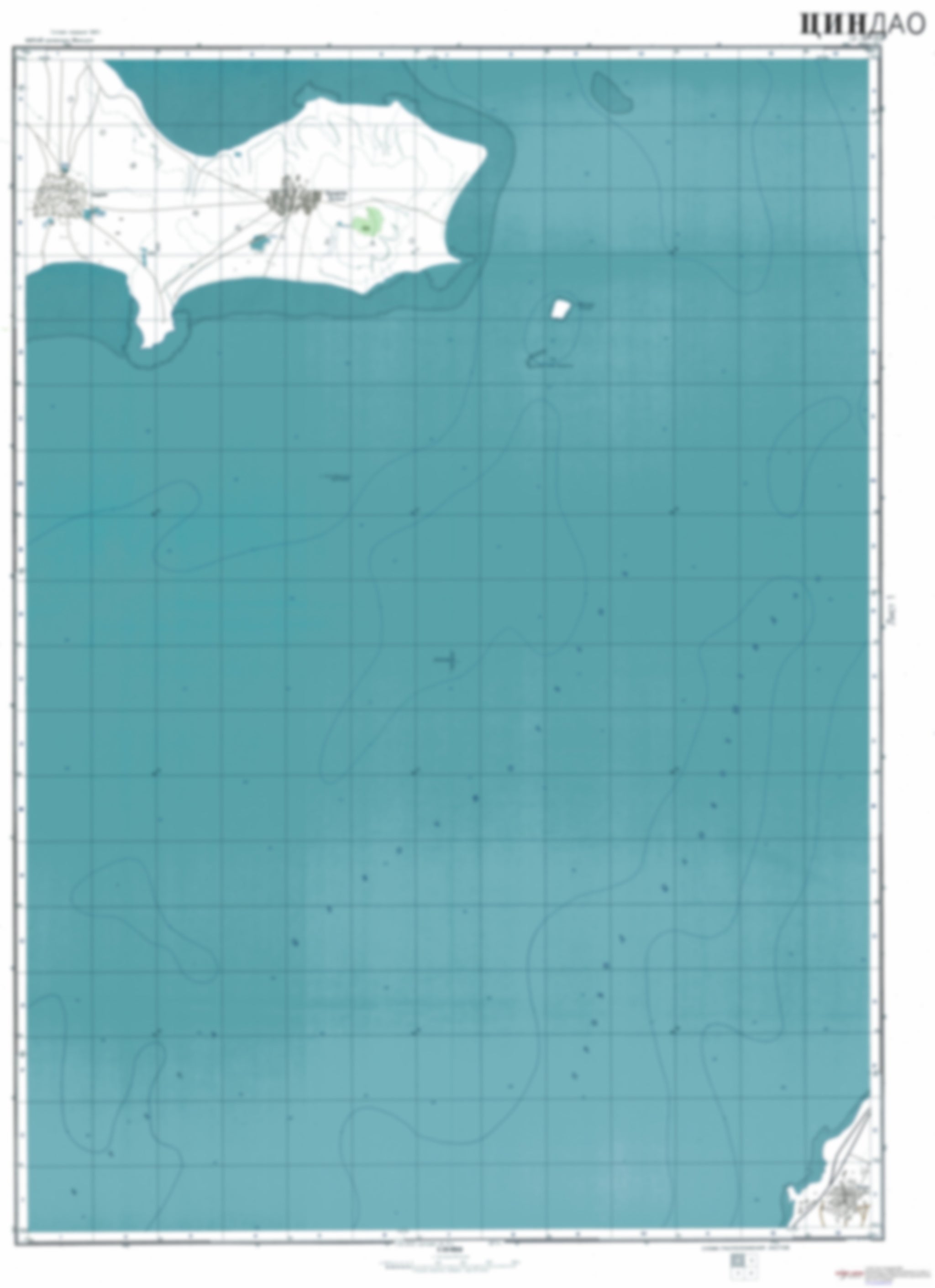 Qingdao 1 (China) - Soviet Military City Plans – Longitude Maps