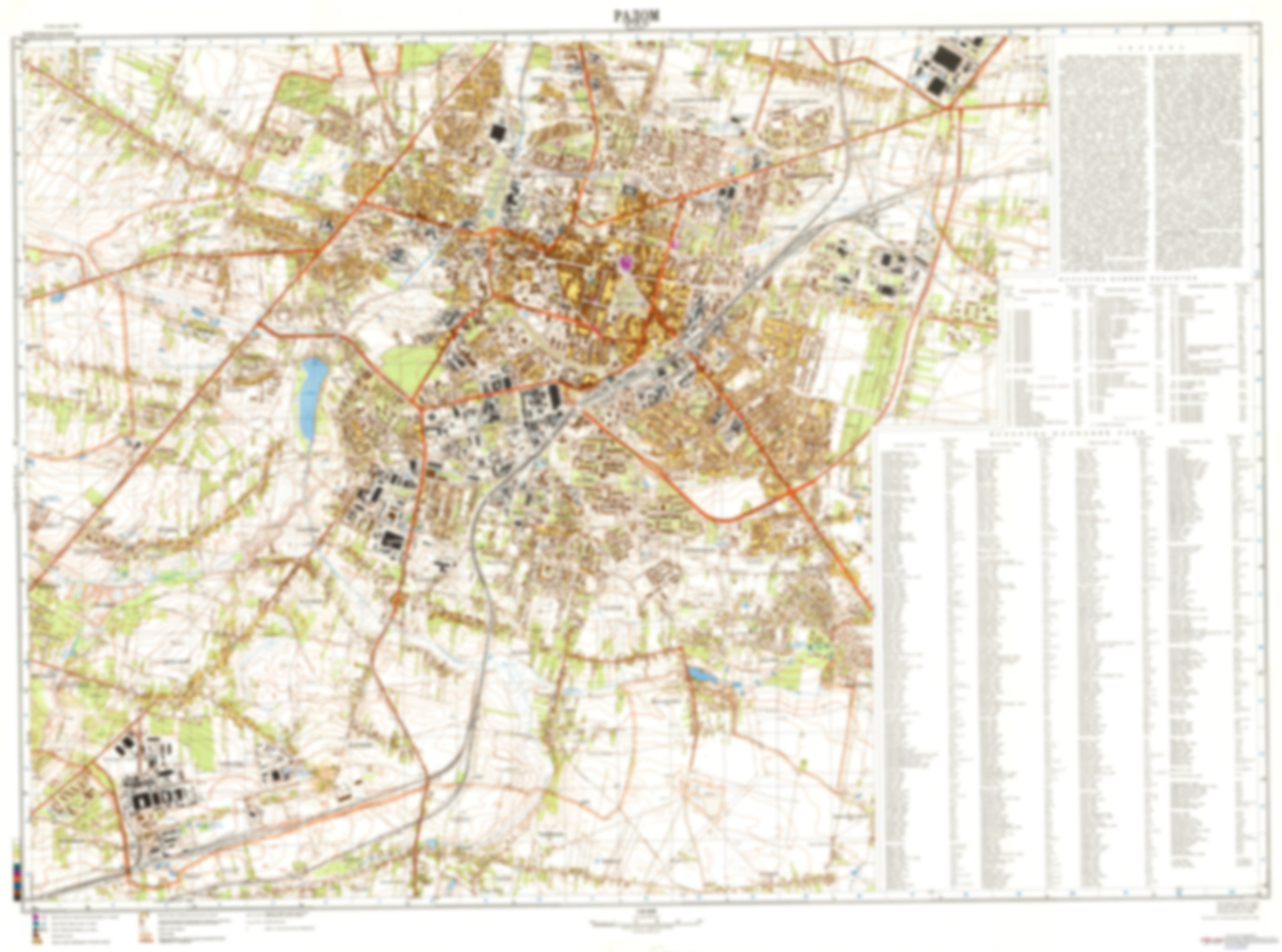Radom (Poland) - Soviet Military City Plans – Longitude Maps